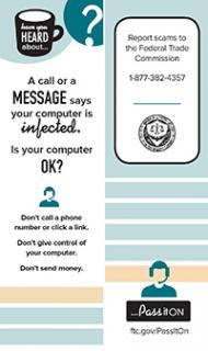 Tech Support Scams Bookmark | FTC Bulkorder Publications